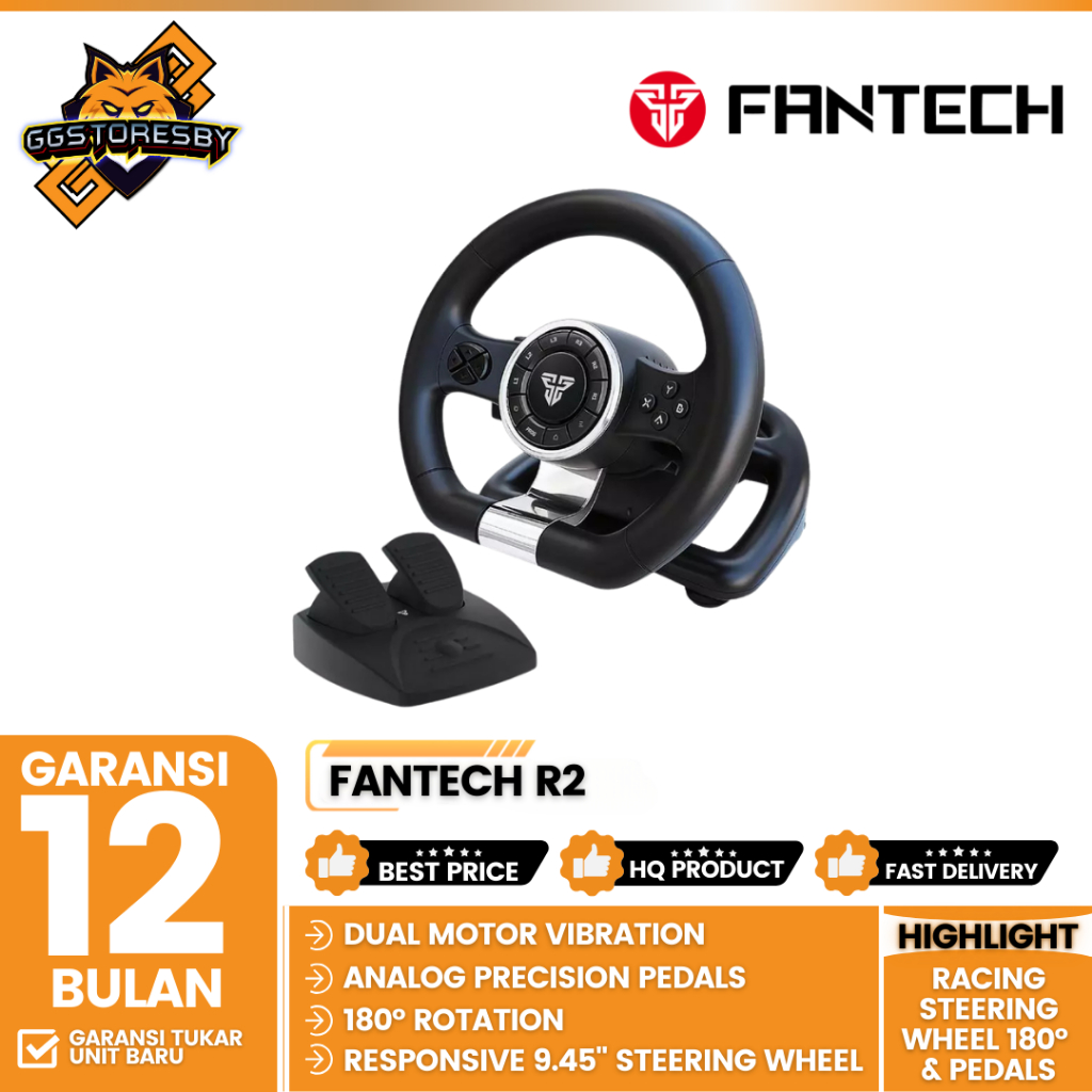Jual Fantech R2 / R 2 / R-2 Racing Steering Wheel 180° Degree and ...