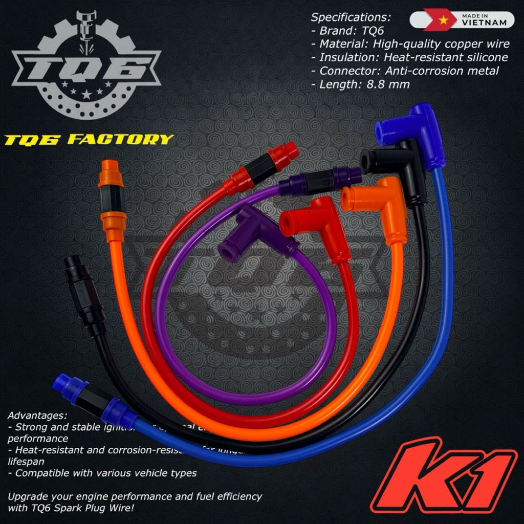 Jual KABEL BUSI TQ6 WARNA SELANG BUSI KEPALA CANGKONG BUSI CANGKLONG ...