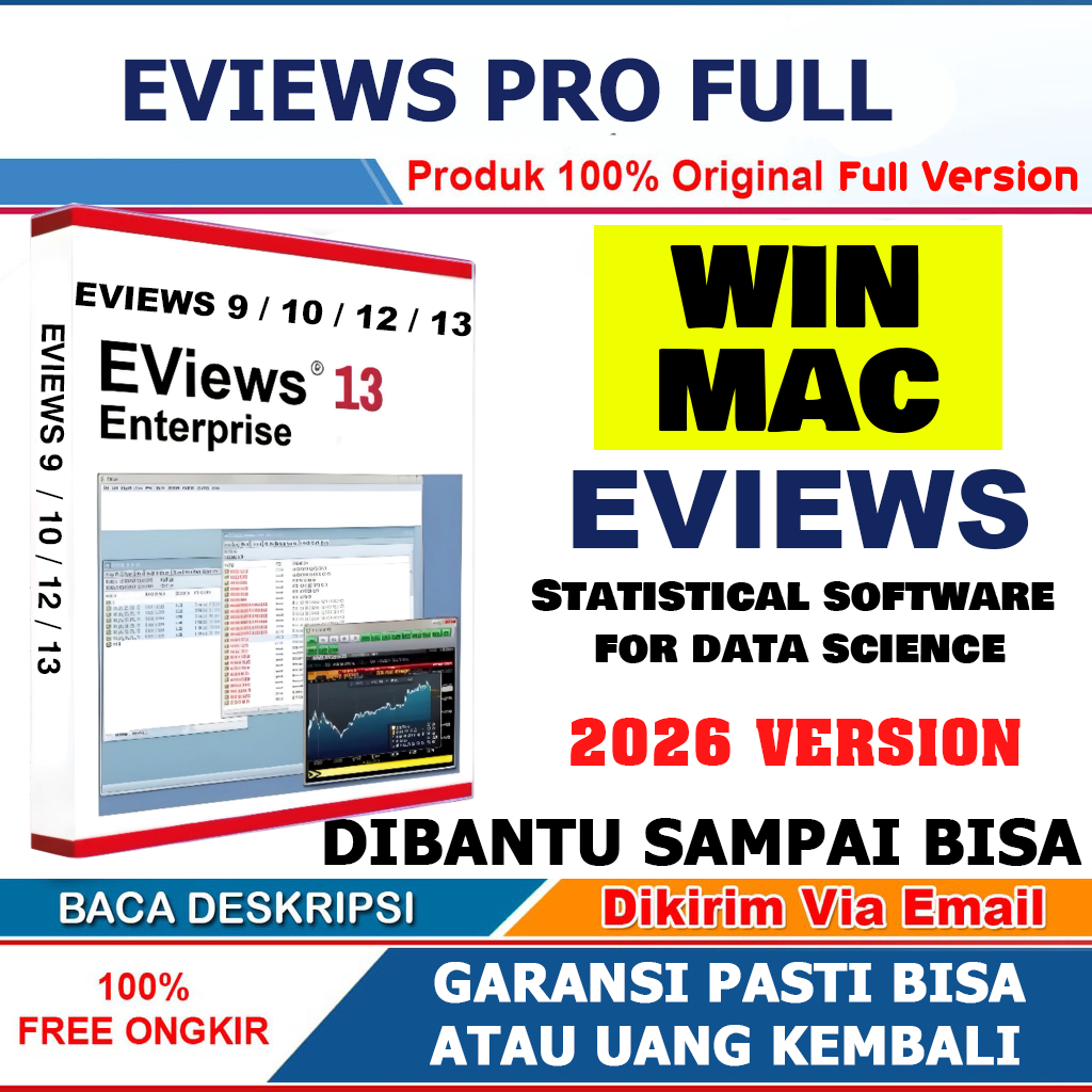 Jual Eviews 13 / Eviews 12 / Eviews 10 / Eviews 9 / Eviews Enterprise ...