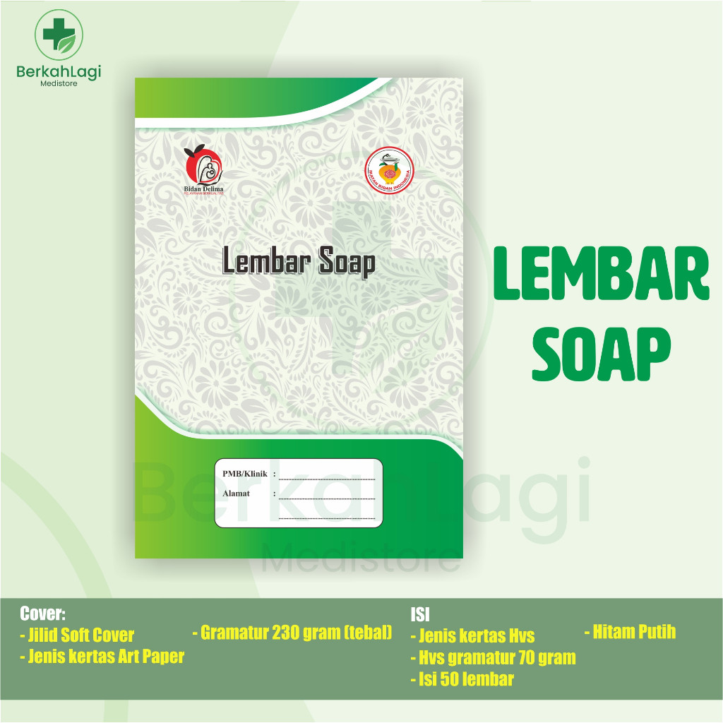 Jual Lembar SOAP, Lembar Bidan Siap Pakai Ukuran F4 Soft Cover | Shopee ...