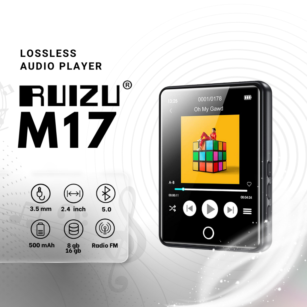 Jual RUIZU M17 DAP Touch Screen Bluetooth MP3 MP4 Audio Video Music ...