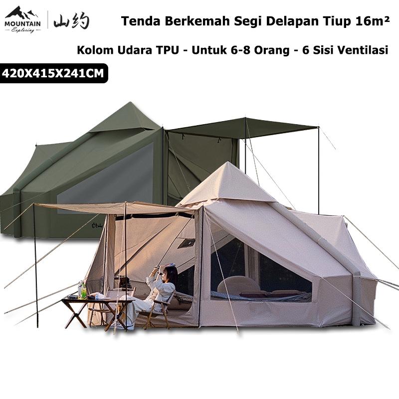 Jual MOUNTAIN 16 meter persegi tenda tiup kemping Sepenuhnya otomatis ...