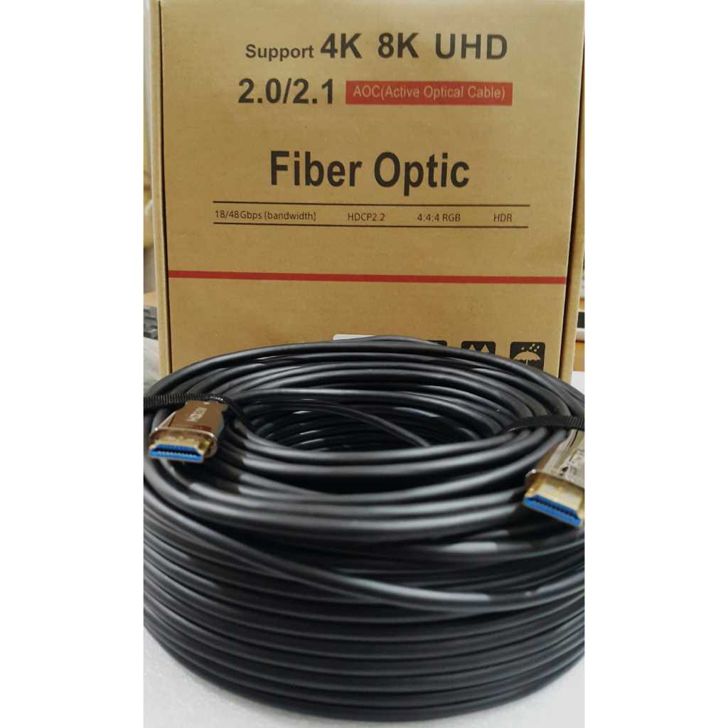 Jual kabel hdmi fiber Optical 4k 50m kabel hdm 4k 50meter /kabel optic ...