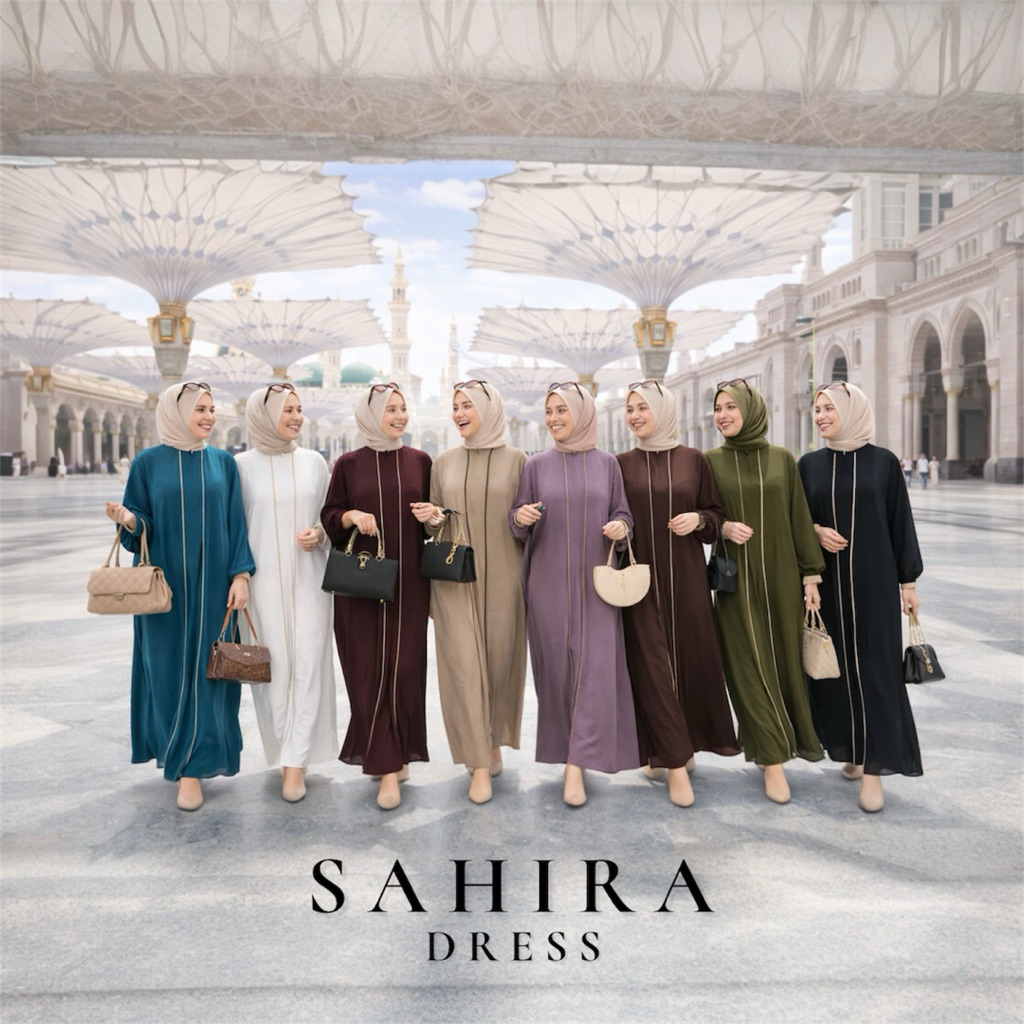 Jual Nabil Series - Sahira Dress Gamis Premium Simpel Elegan Jumbo ...