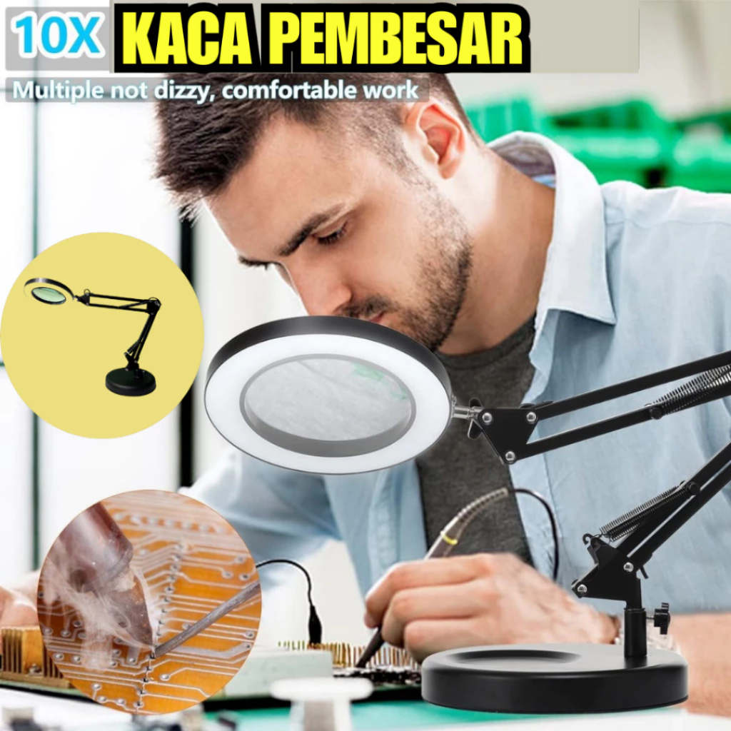Jual SRATE Lampu Baca Membaca LED + Kaca Pembesar servis elektronik hp ...