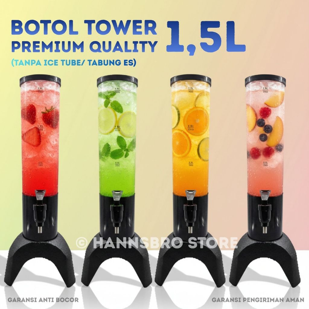 Jual BERGARANSI Botol Tower 1,5 Liter Ada Lampu LED Garansi 1 Bulan ...