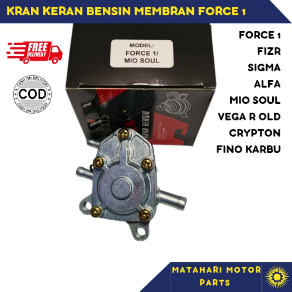 Jual KRAN KERAN BENSIN MEMBRAN FORCE 1 FIZR MIO SOUL SIGMA ALFA CRYPTON ...