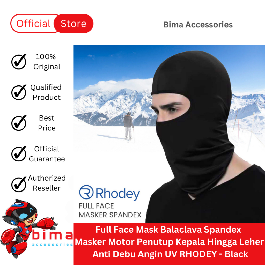 Jual Full Face Mask Balaclava Spandex Masker Motor Penutup Kepala ...
