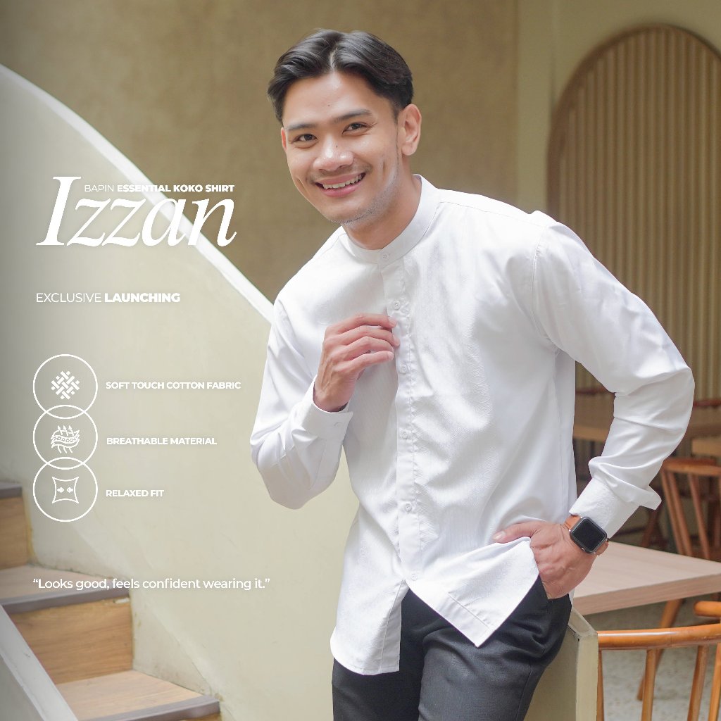 Jual (Exclusive Baju Lebaran 2026) BAPIN Baju Koko Pria Lengan Panjang ...
