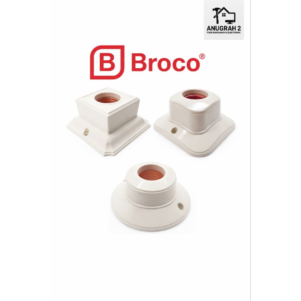 Jual Fitting Broco tempel | Fitting Lampu Tempel BROCO Original E27 – 1 ...