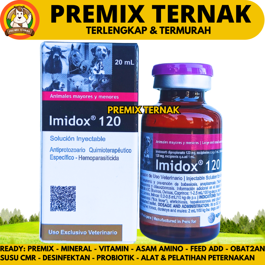 Jual IMIDOX 20ML AGROVET - Obat Anti Protozoa Parasit Darah Sapi Kerbau ...