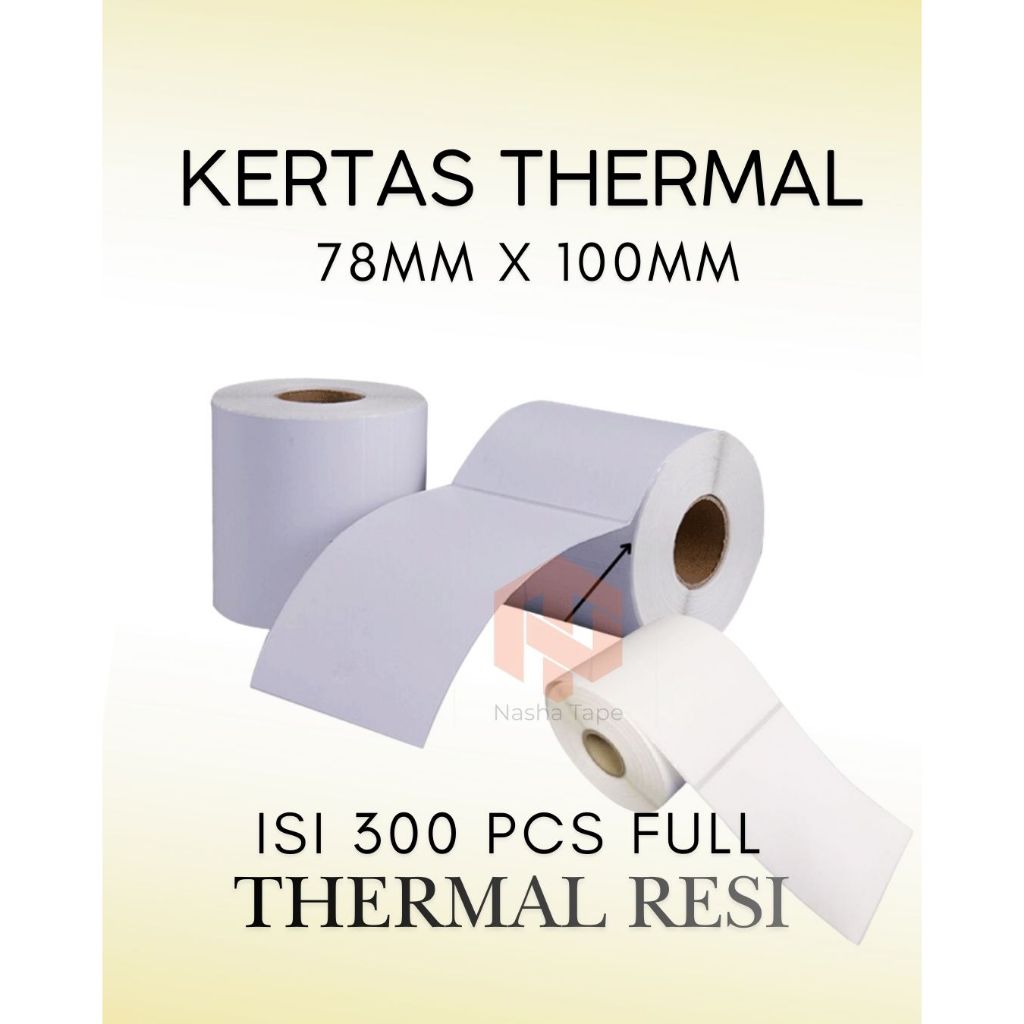 Jual Kertas Thermal 78 x 100 mm isi 300 lembar Kertas resi sticker ...