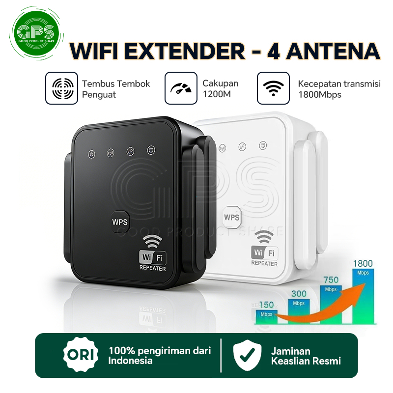 Jual Model baru WiFi Extender 4 Antena High Gain Repeater Dual Band 2 ...