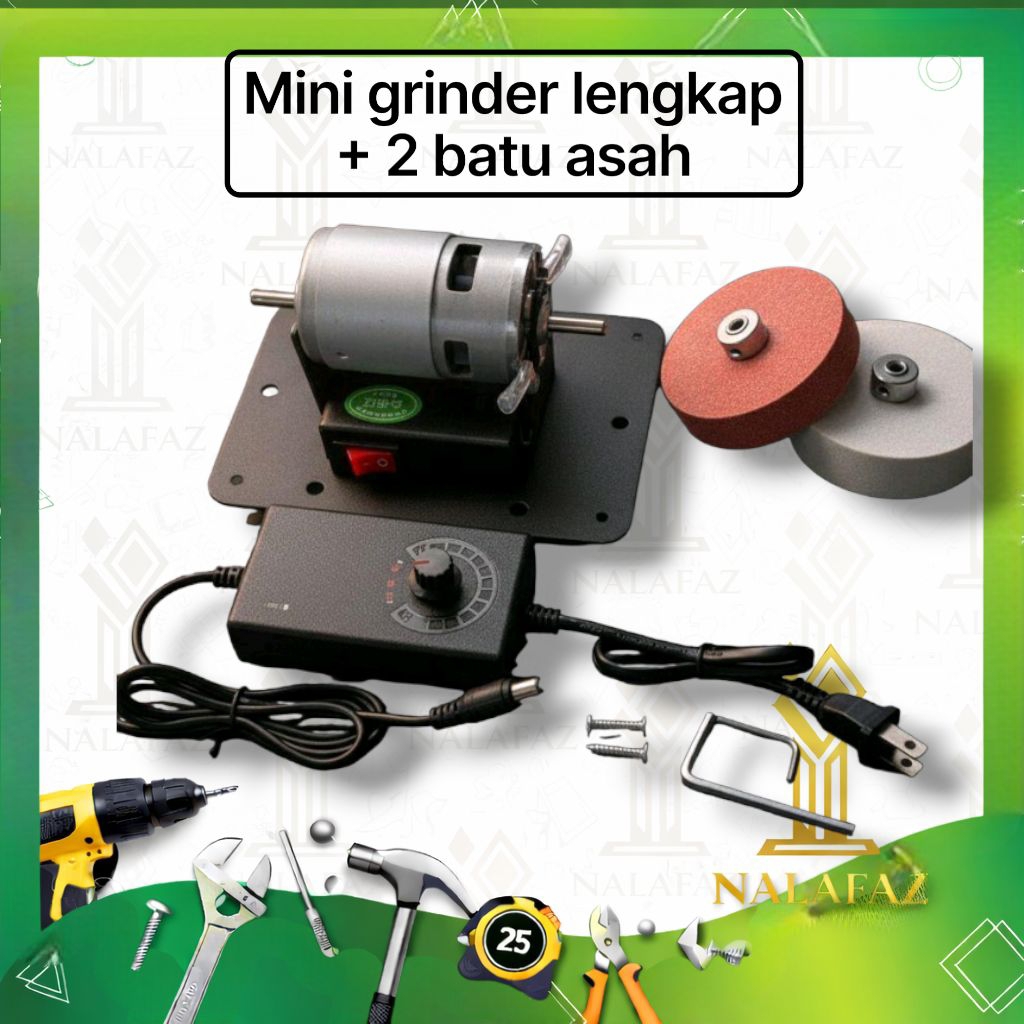 Jual Mesin Gerinda Mini Variabel Speed + 2 Batu Asah | Motor Gerinda ...