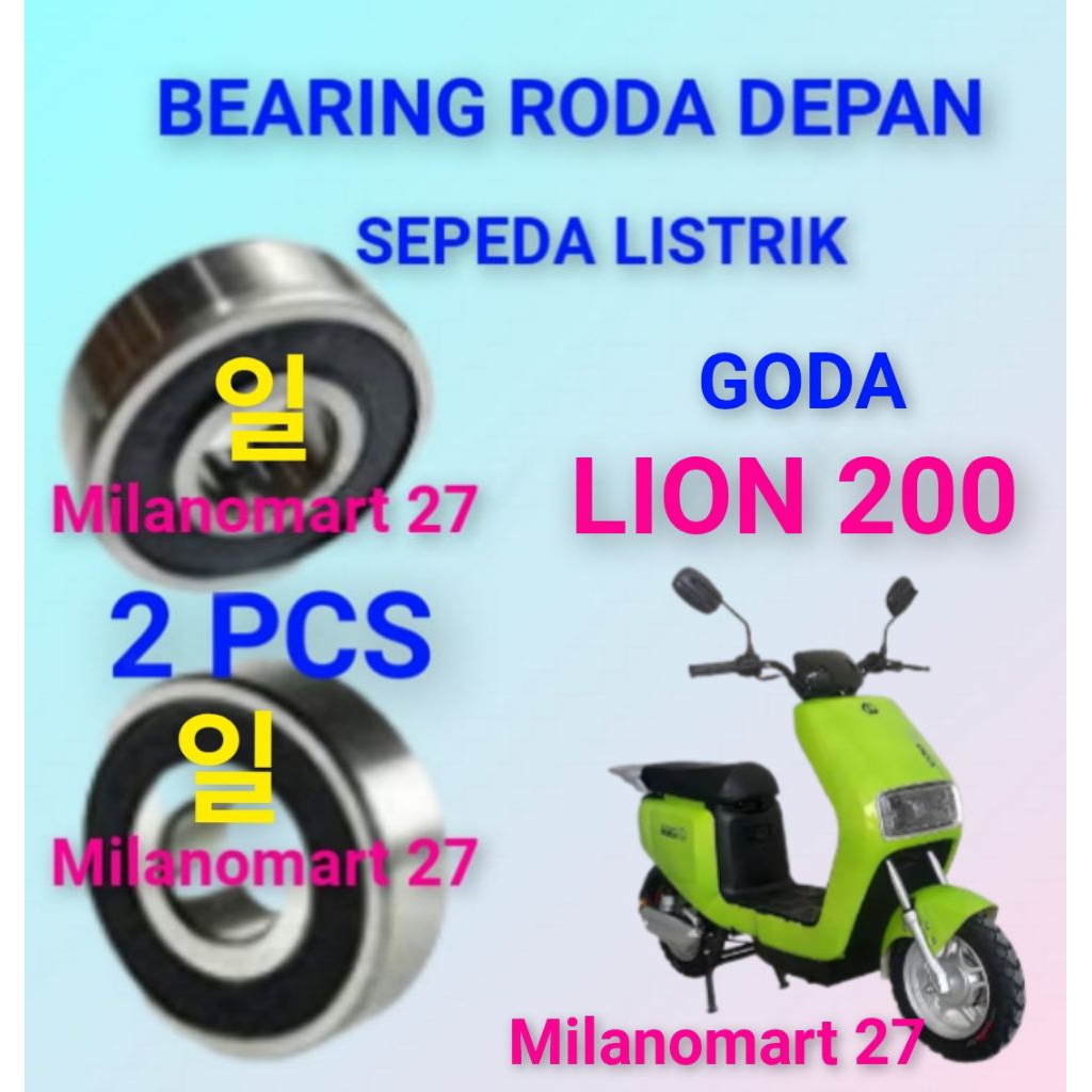 Jual bearing roda depan motor listrik goda lion 200 laker klahar roda ...