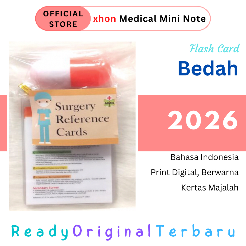 Jual ORIGINAL TERBARU Surgery Flash Card | Medical Mini Card Bedah ...