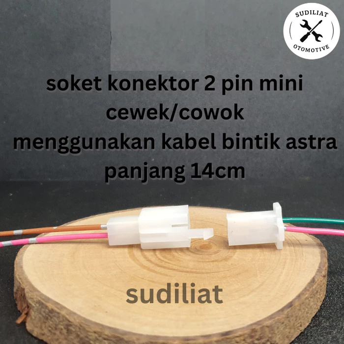Jual SOKET / SOCKET SAMBUNG KABEL 2 PIN KECIL / MINI + KABEL BINTIK ...
