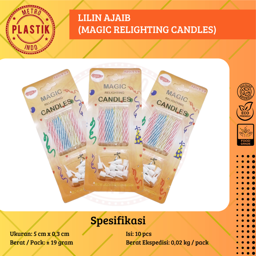 Jual Lilin Magic Candle / Lilin Ajaib / Lilin Party Kue Ulang Tahun 1 ...