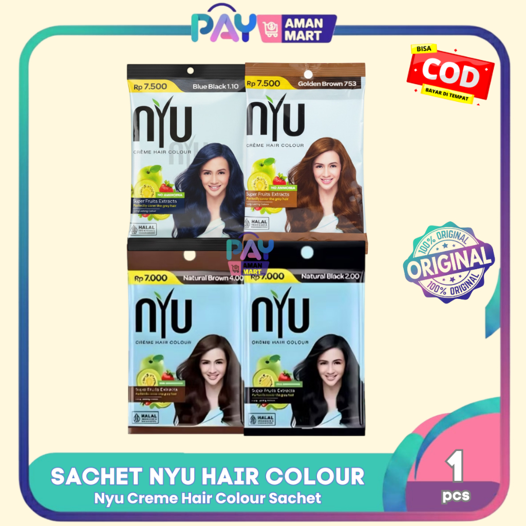 Jual PROMO!!!! NYU HAIR COLOUR SACHET 20g - Cat Rambut | Shopee Indonesia