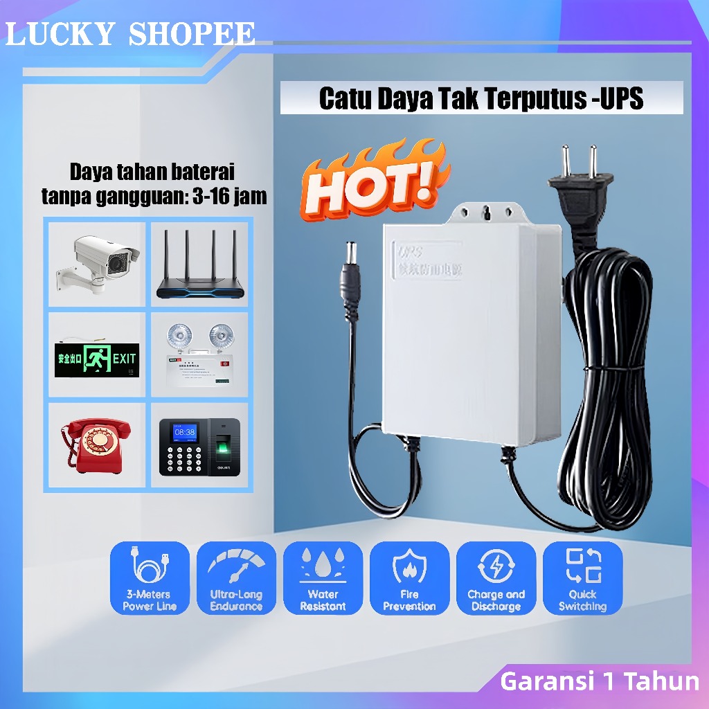 Jual V380 Smart UPS 12V 1.5A Uninterruptible Power Supply Mini UPS ...