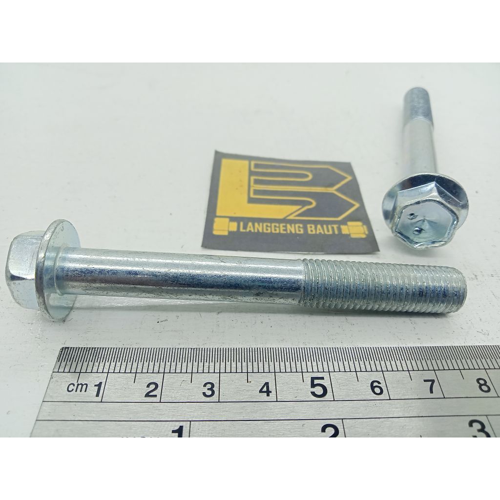 Jual Baut Flange M10 x 80 Putih / Baut Tapak Kunci 14 Panjang 8cm ...