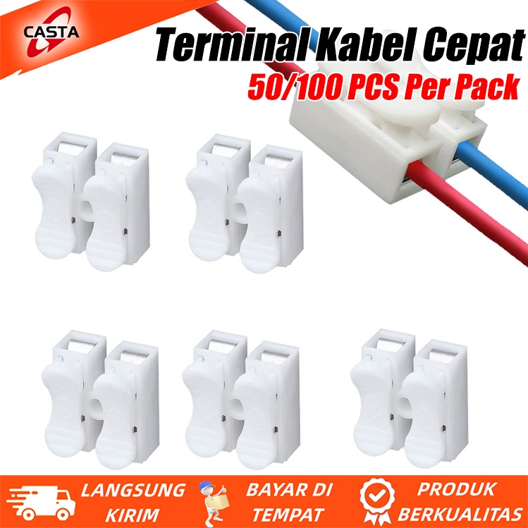 Jual CASTA Terminal Sambungan Kabel Listrik 2pin Quick Connect ...
