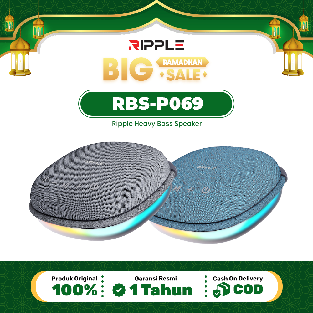 Jual Ripple Bluetooth Speaker Portable RBS P069 RGB Light | Shopee ...