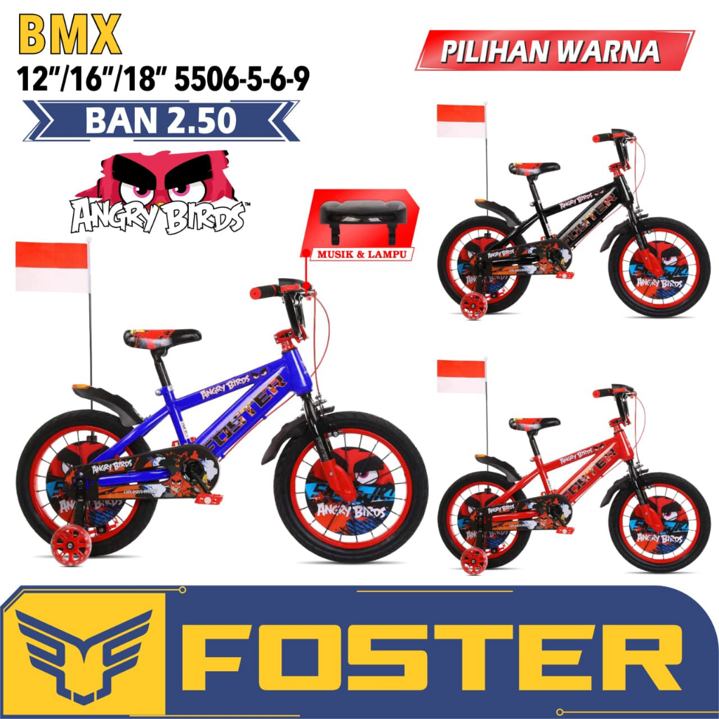 Jual sepeda anak laki-laki umur 5 - 8 tahun model BMX ukuran 16 dan 18 ...