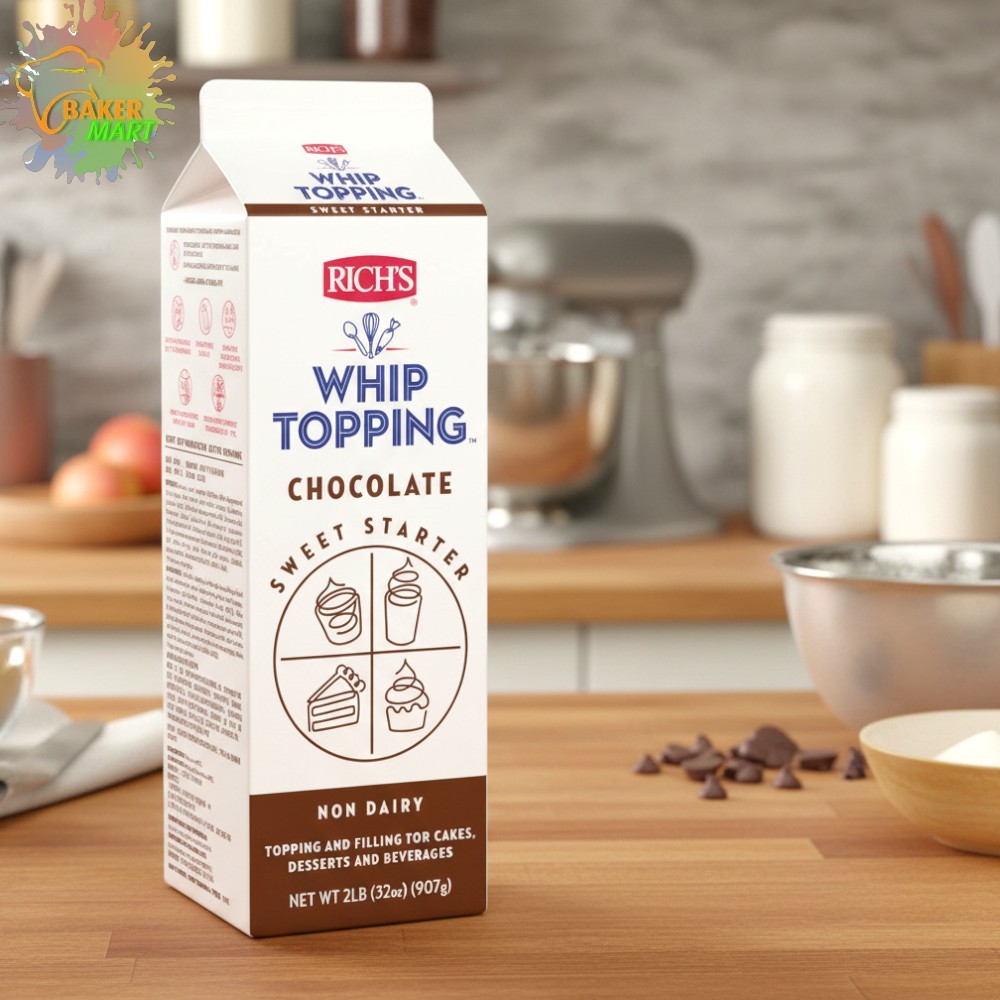 Jual Rich Whipping Cream Topping Chocolate / Krim Rasa Coklat 907gr ...