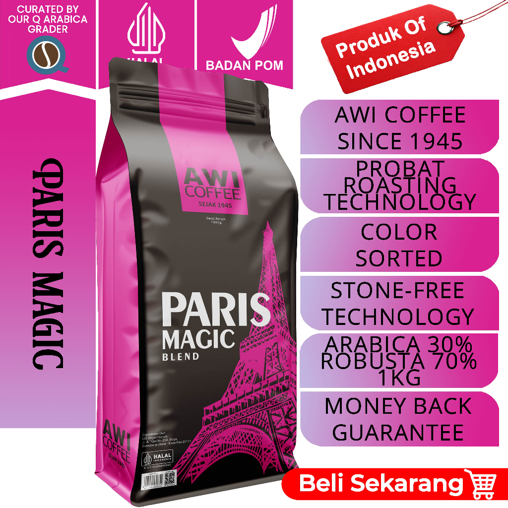 Jual Awi Kopi Paris Magic Blend 1 Kg Biji | Roasted Coffee Beans ...