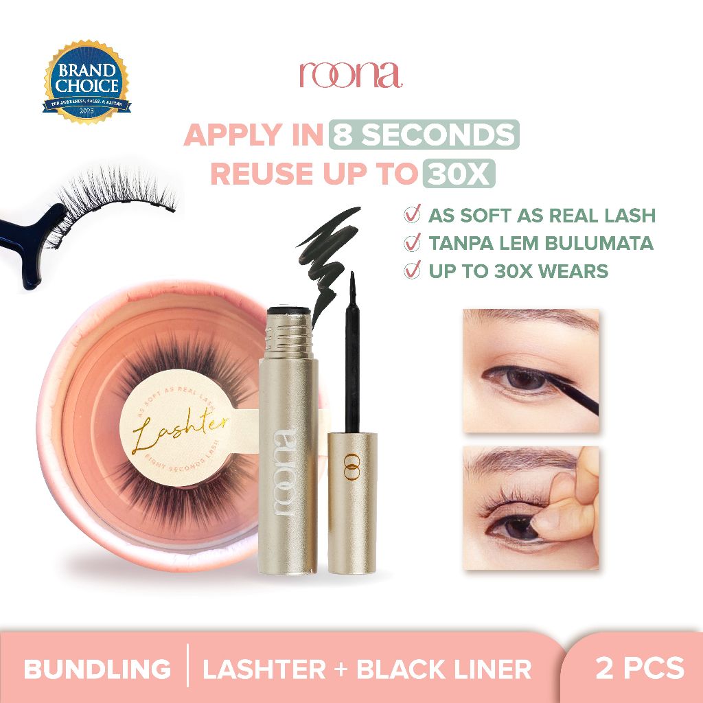 Jual Roona - Lashter Magnetic Eyelash. Bulu Mata Magnetik Tanpa Lem 30x ...