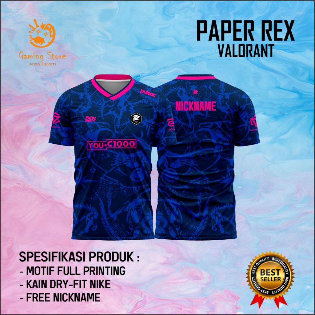 Jual Jersey PAPER REX VALORANT Terbaru 2026 Full Printing FREE NICKNAME ...