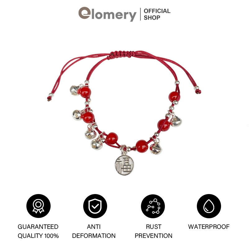 Jual Elomery Gelang Lonceng Kacang Merah Sambungan Bambu Gelang Gaya ...