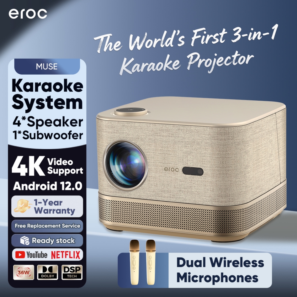 Jual Eroc Muse All-in-One Smart Projector Karaoke System - Smart TV ...
