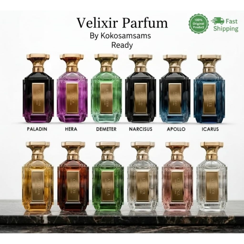 Jual Velixir Parfum Icarus,Apollo,Narcius, Velixir Orion,Adonis,Velixir ...