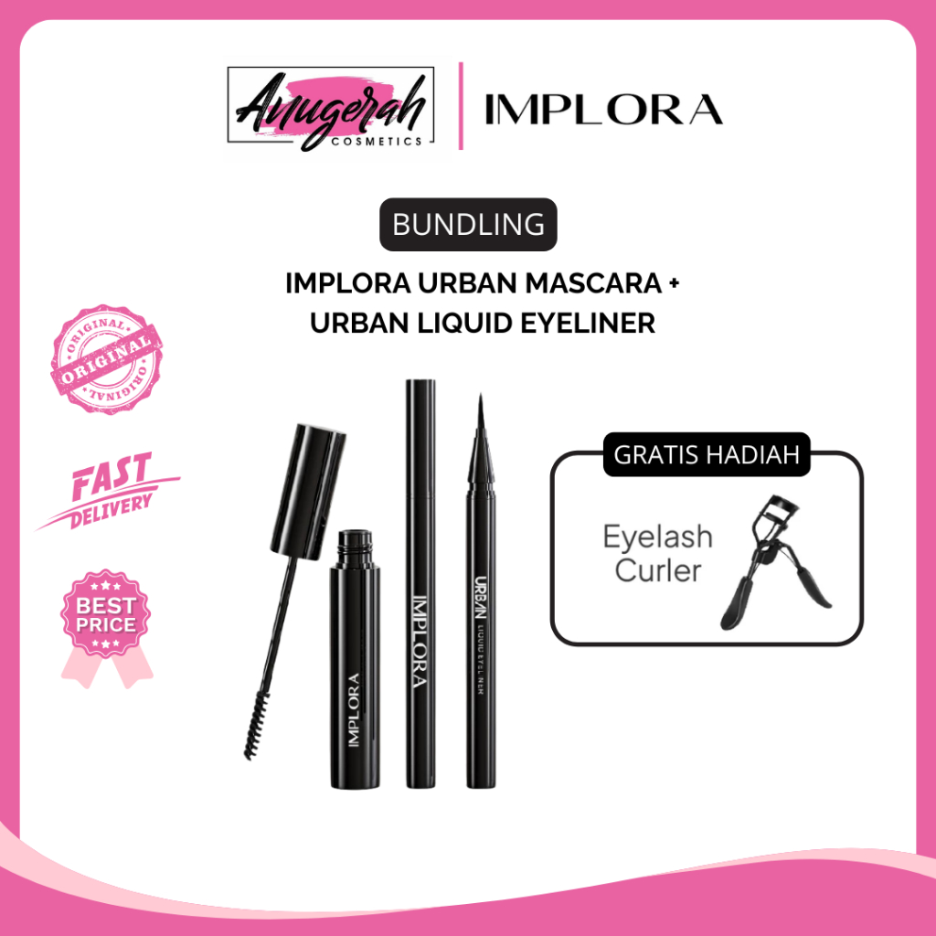 Jual [BUNDLING] Implora Urban Volume Mascara + Urban Eyeliner - Free ...