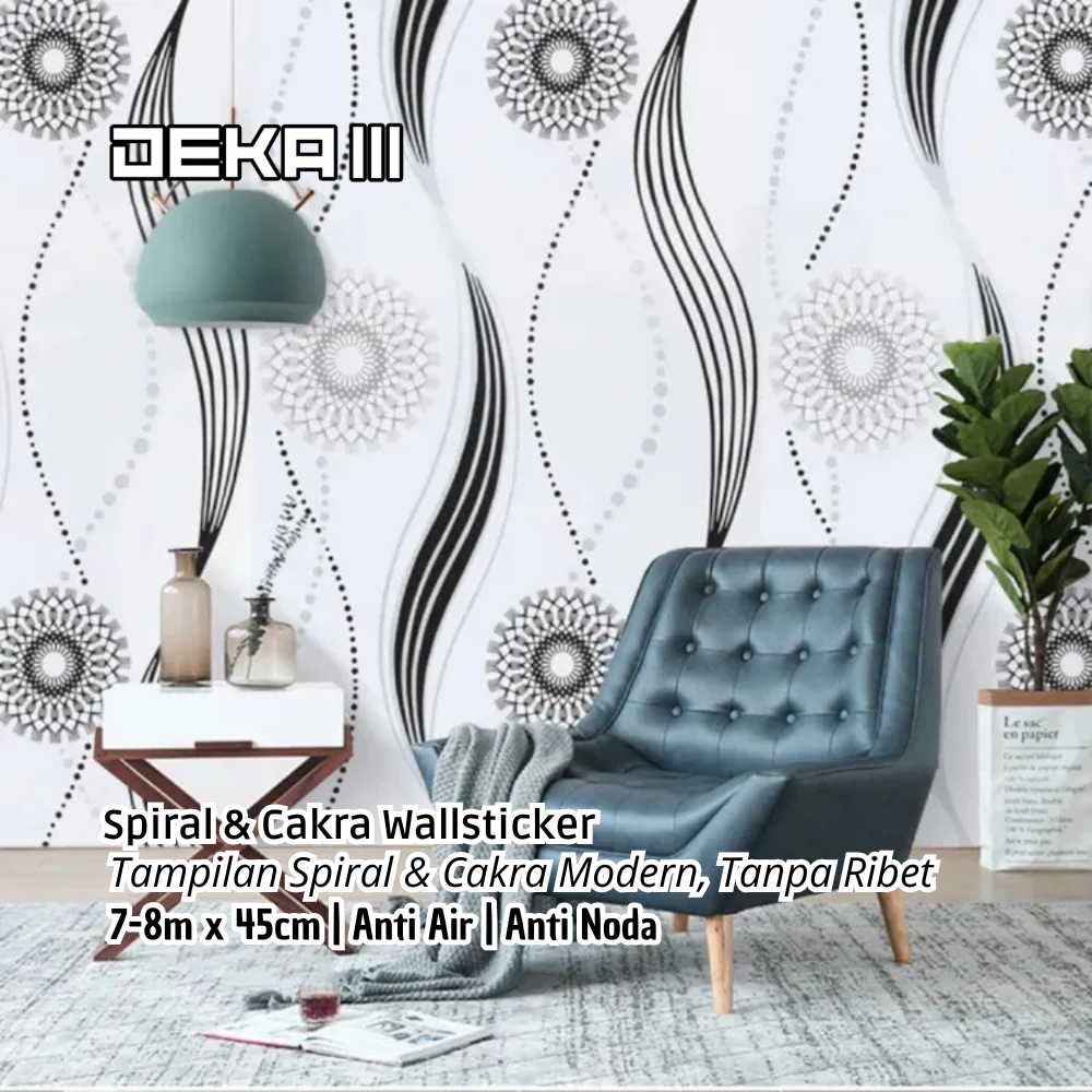 Jual (8 Motif) Wallpaper Sticker Motif Spiral dan Cakra Dekoratif Mudah ...