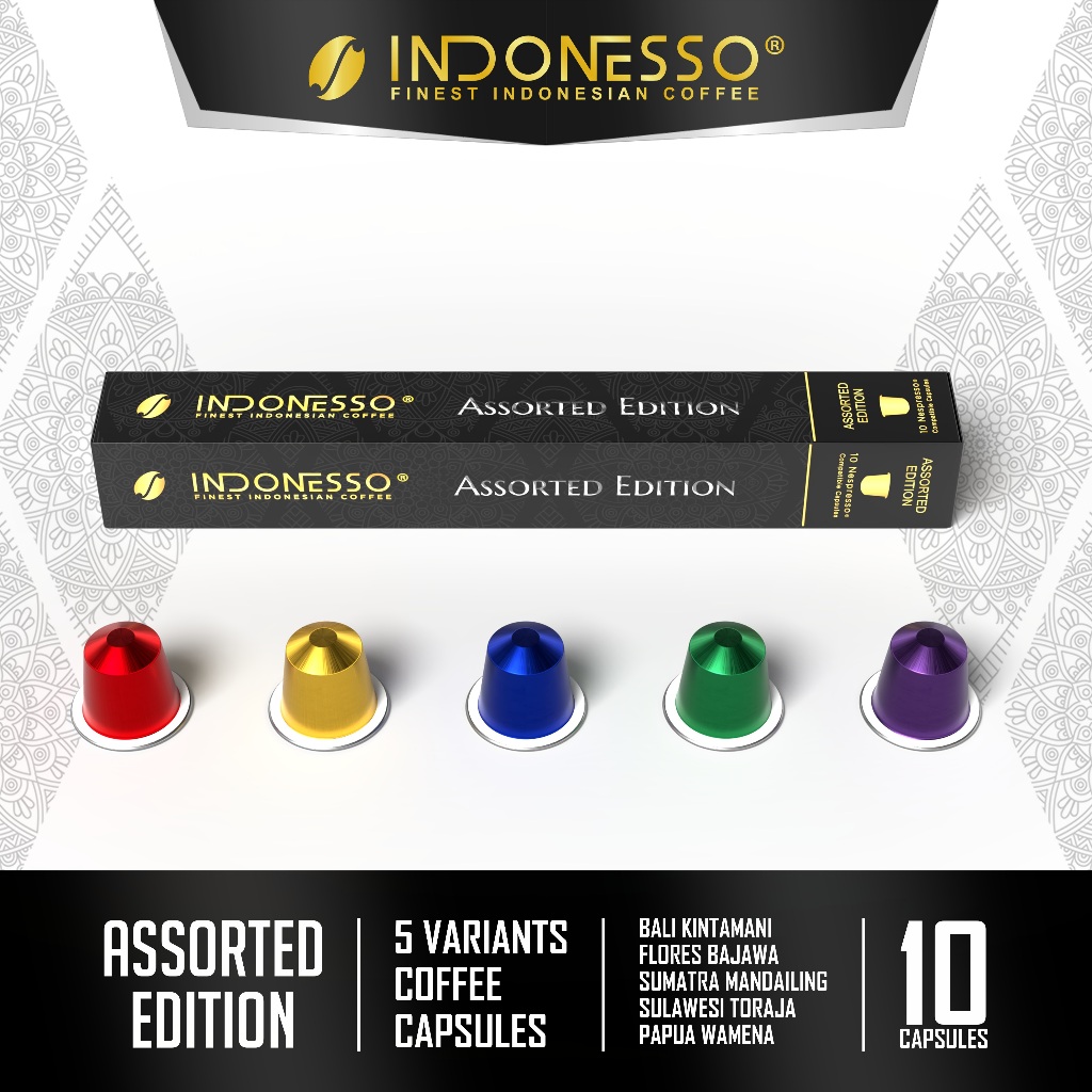 Jual INDONESSO Assorted Edition Coffee Capsules Compatible with ...