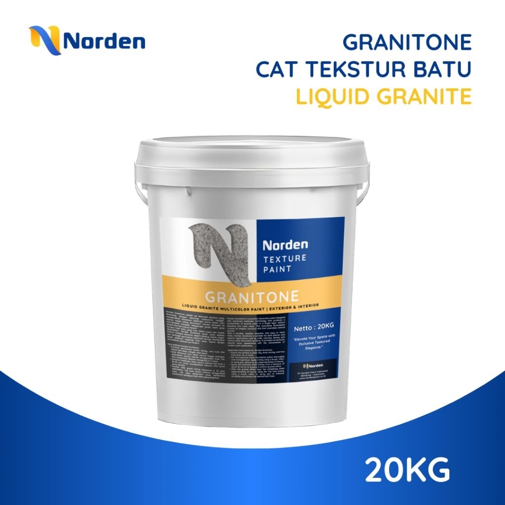 Jual GRANITONE Cat Tekstur Liquid Granite 20Kg Multicolor NORDEN ...