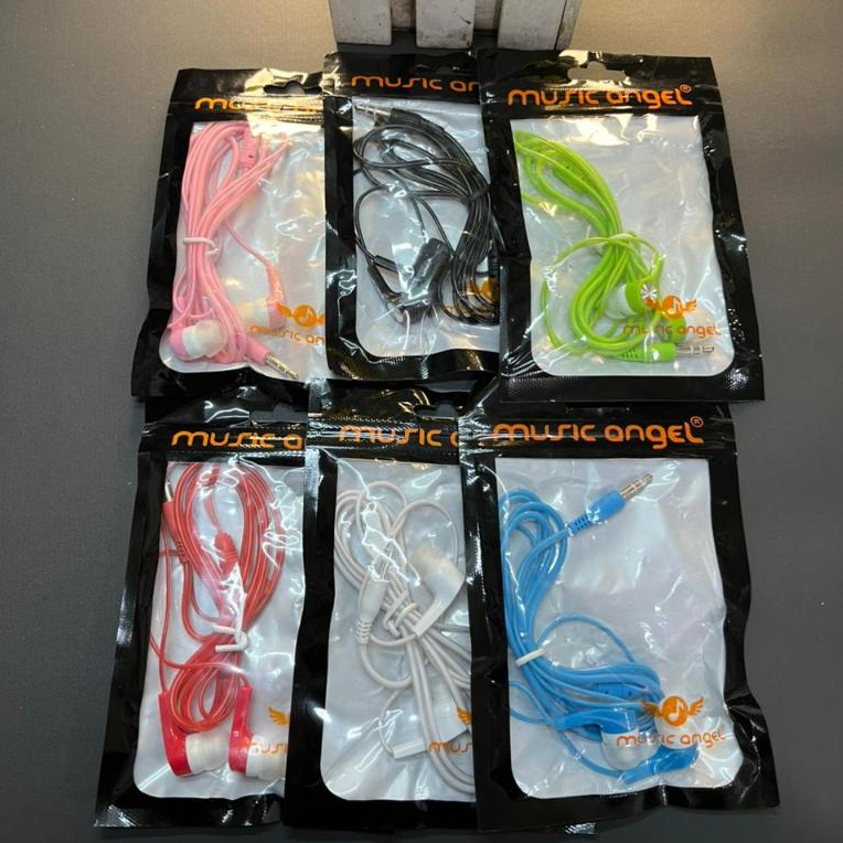 Jual Handsfree Headset Music Angel Non Mic Tali Transfaran Earphone ...