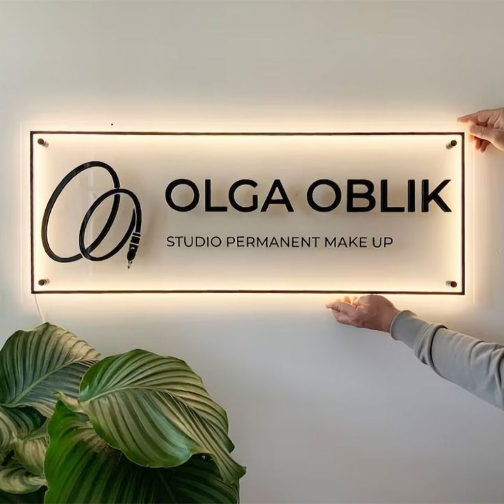 Jual Plakat Akrilik Nama Usaha Dengan Lampu LED Backlight – Neon Sign ...