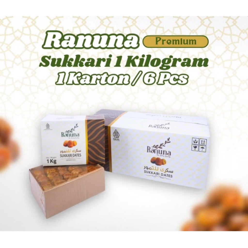 Jual Kurma Sukari Premium 1 kg (1 karton = 6kg) | Shopee Indonesia