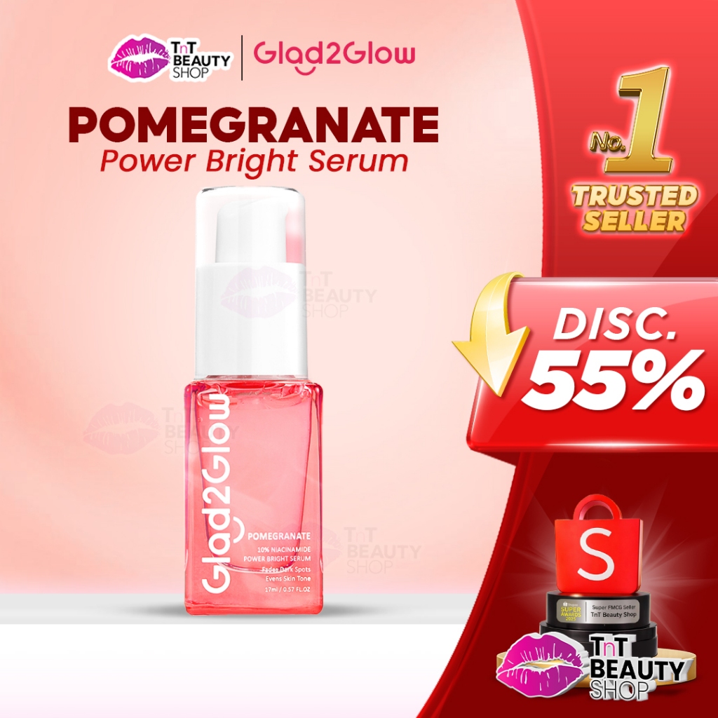 Jual Glad2Glow Pomegranate Niacinamide Power Bright White Serum Wajah ...