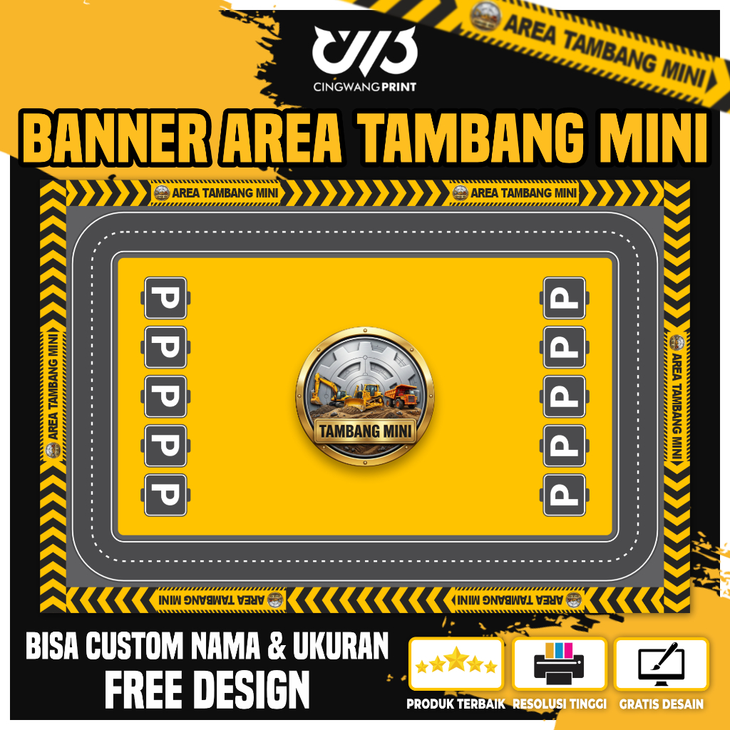 Jual Banner Alas Area Tambang Mini – Bisa Custom Desain, Nama & Ukuran ...