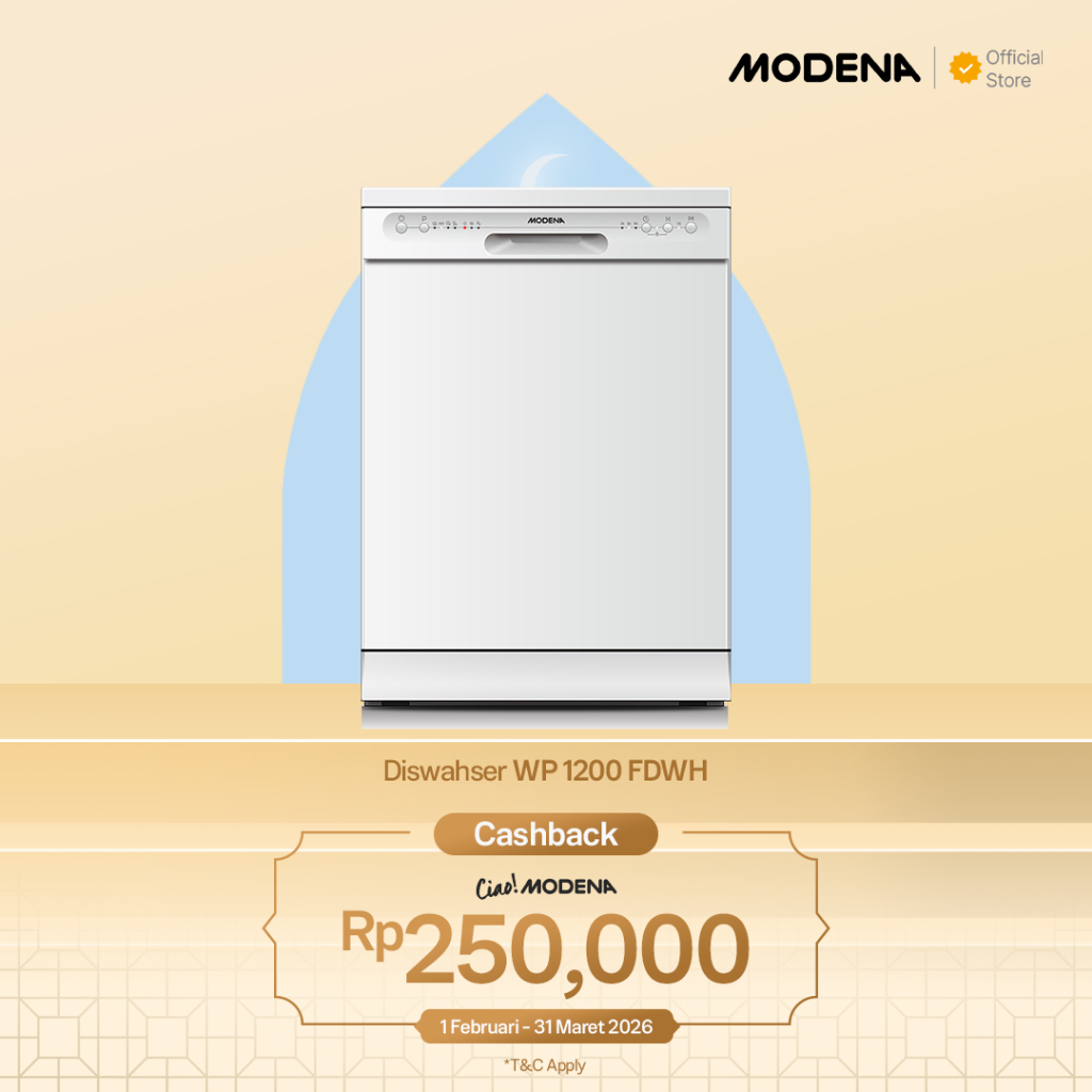 Jual MODENA Dishwasher - WP 1200 FDWH | Shopee Indonesia