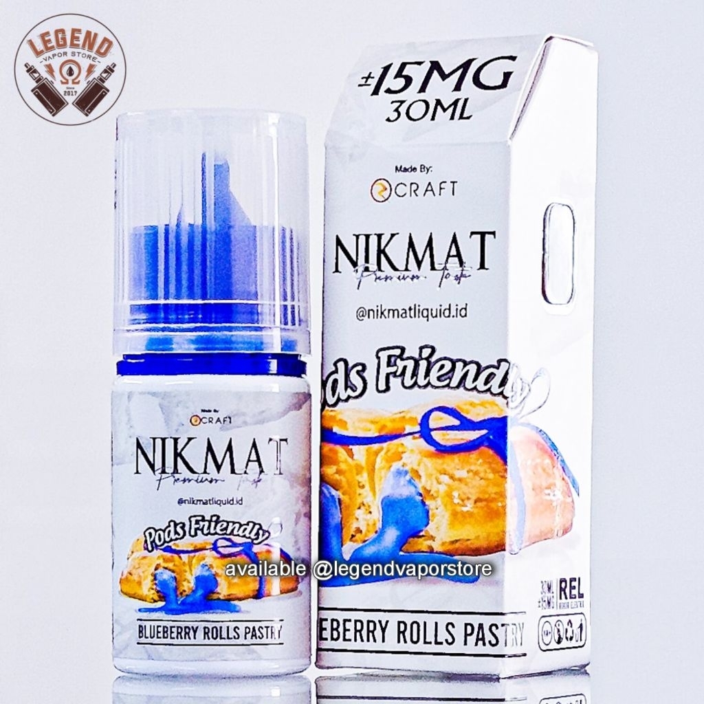 Jual SALT NIC - LIQUID NIKMAT V2 Blueberry Rolls Pastry 30ML 15MG ...