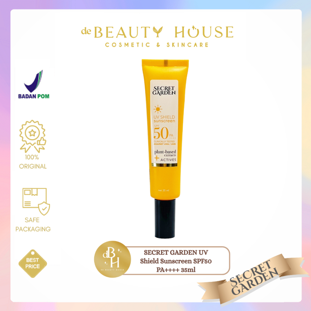 Jual SECRET GARDEN UV Shield Sunscreen SPF50 PA++++ 35ml | Shopee Indonesia