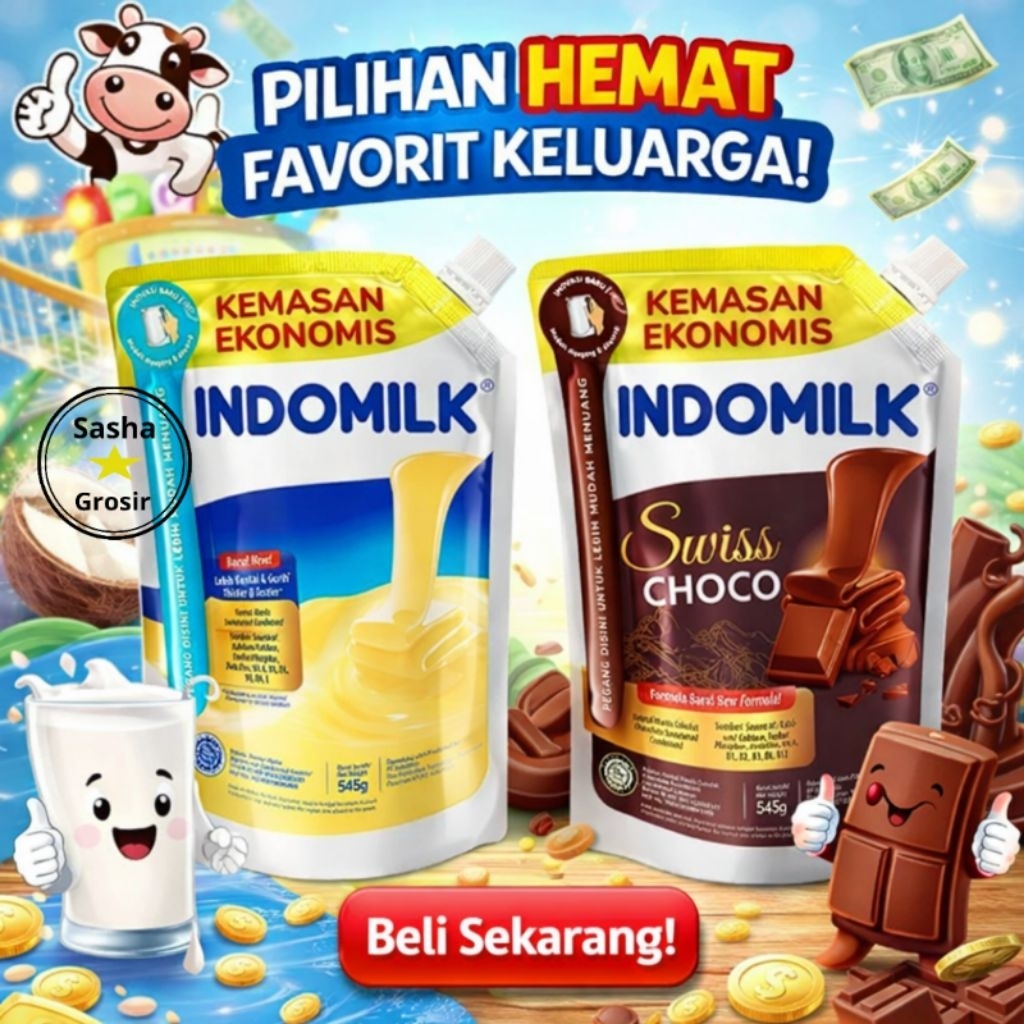 Jual Indomilk POUCH 545gr Putih/Coklat | Shopee Indonesia