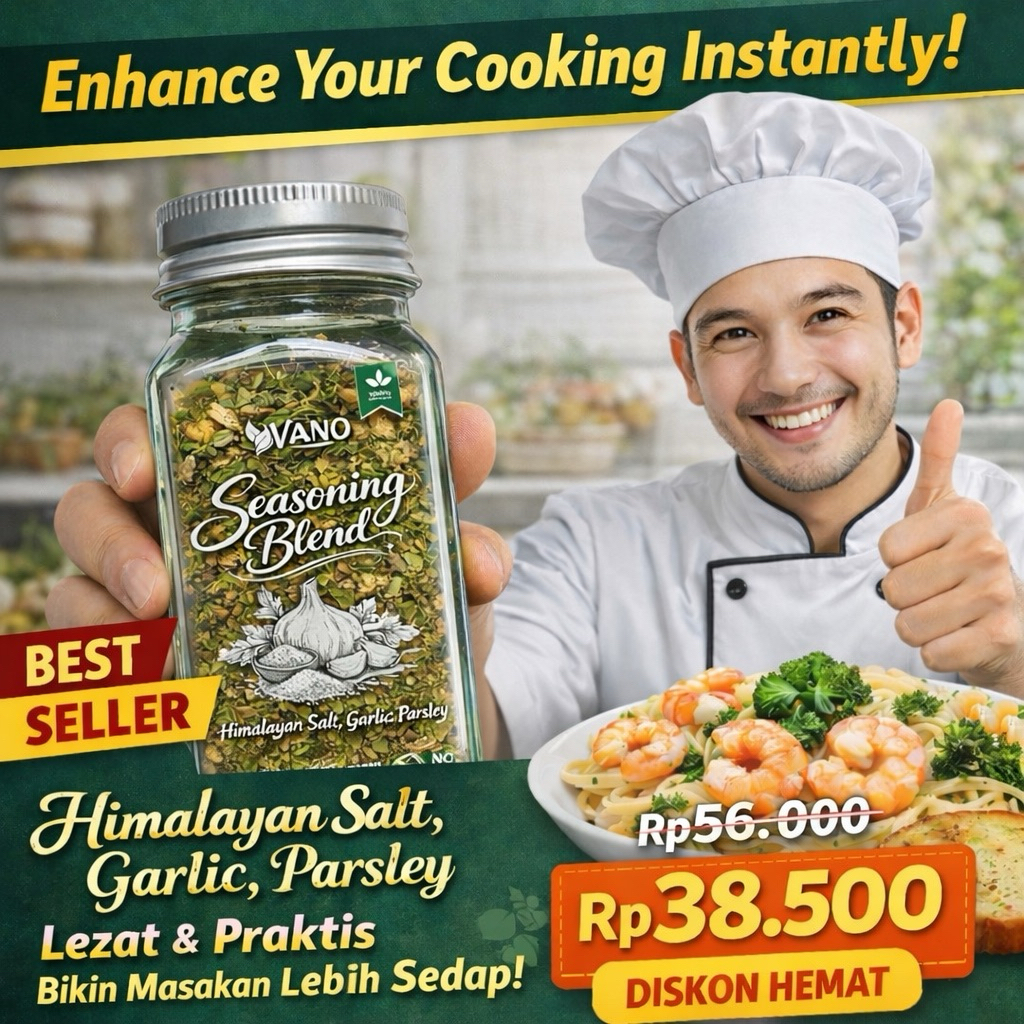 Jual VANO Seasoning Blend Himalayan Salt Garlic Parsley Bumbu Tabur ...