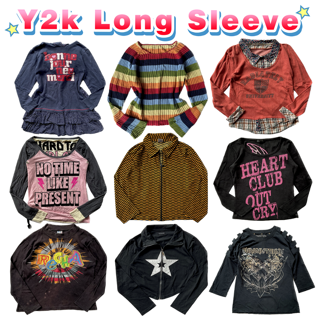 Jual Long Sleeve Y2k Acubi Gyaru Coquette Dollete Grungecore Vintage ...